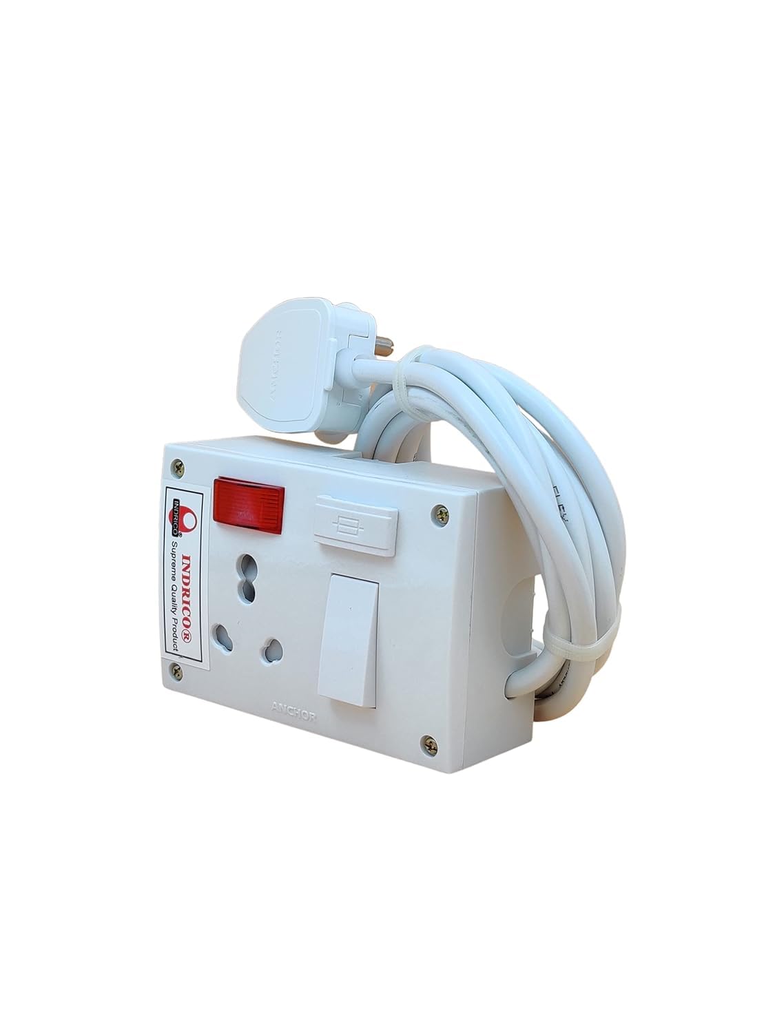 16Amp Heavy Duty Electric Extension Board with Switch White (Max. Load ...